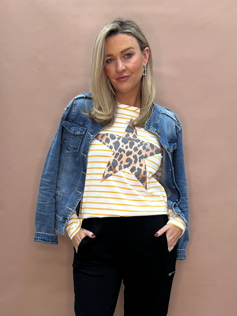 Military Style Denim Jacket - Denim – Threadz