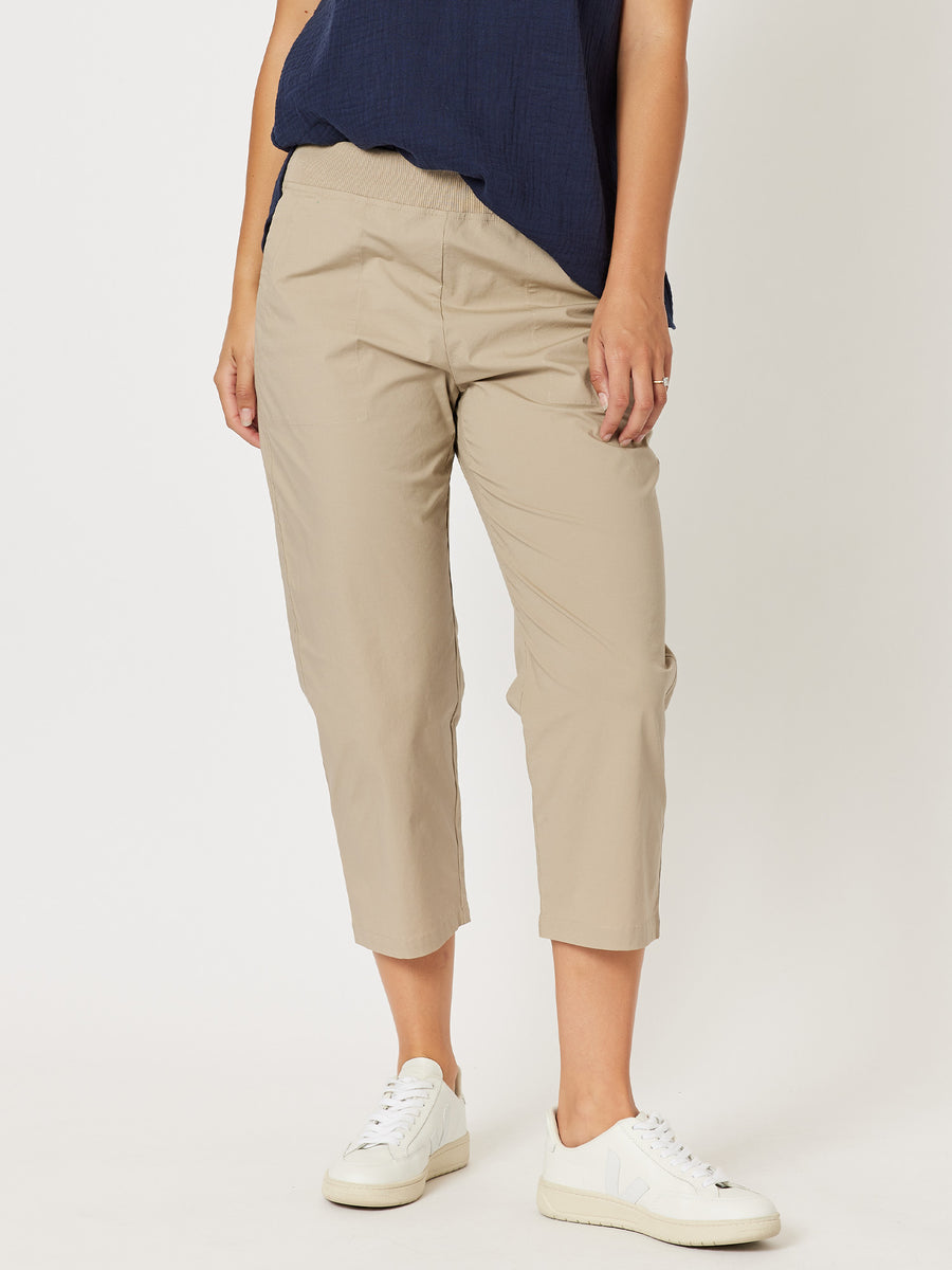 Santorini Cotton Capri Pant - Natural – Threadz