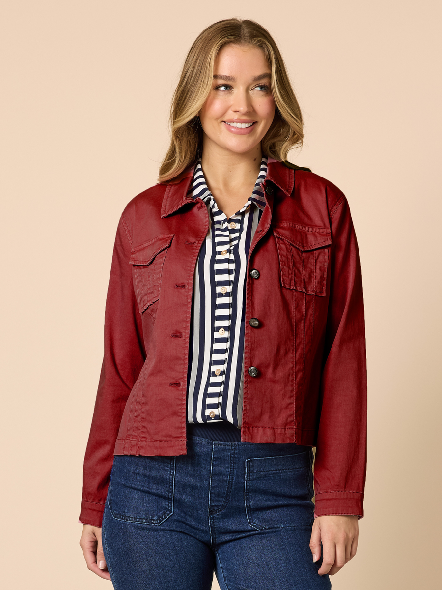 Retro Denim Jacket - Shiraz – Threadz
