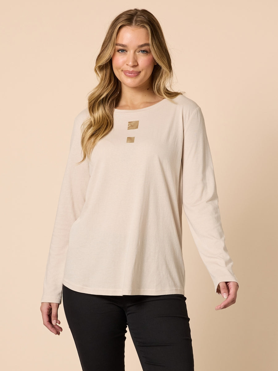 Hearts Square Tee - Natural – Threadz