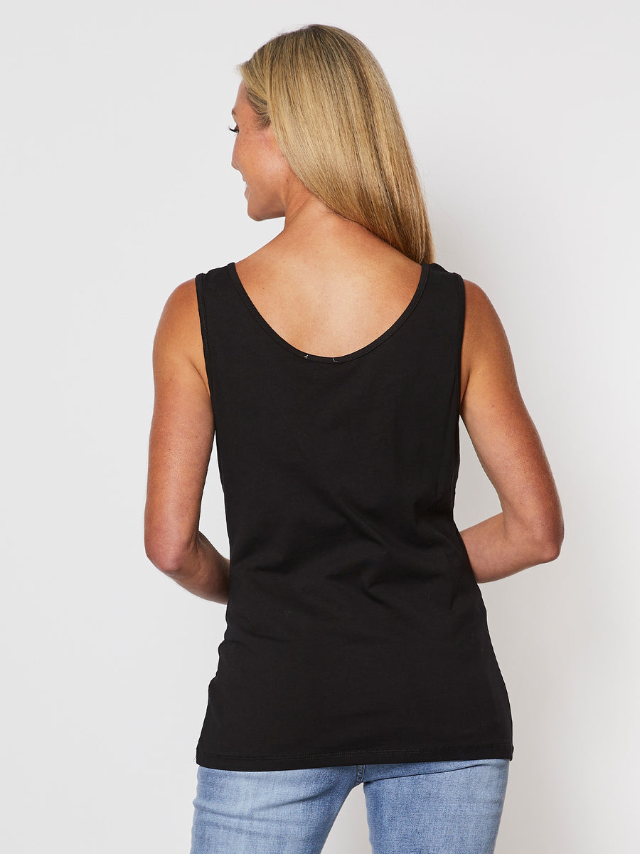 Basic Cotton Camisole - Black – Threadz
